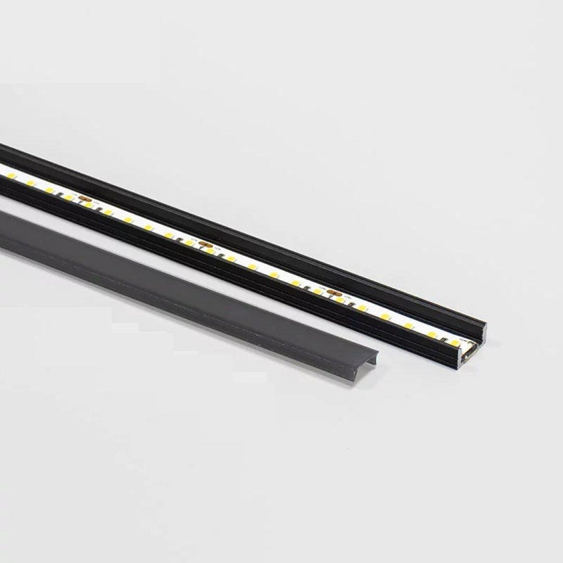 LED Aluminium Extrusion Profile for LED strip - Black w/White or Exclu ...